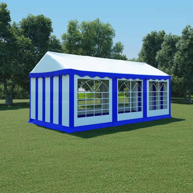 Carpa para Exterior de PVC 3×6 m Blanco y Azul | Compra tus Chollos